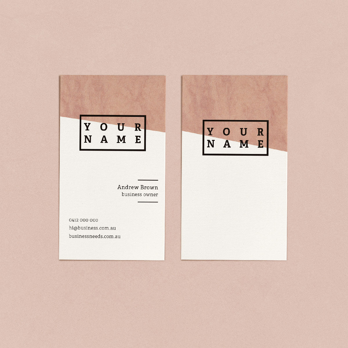 Business Card Template - Generic Pink – Hash Print